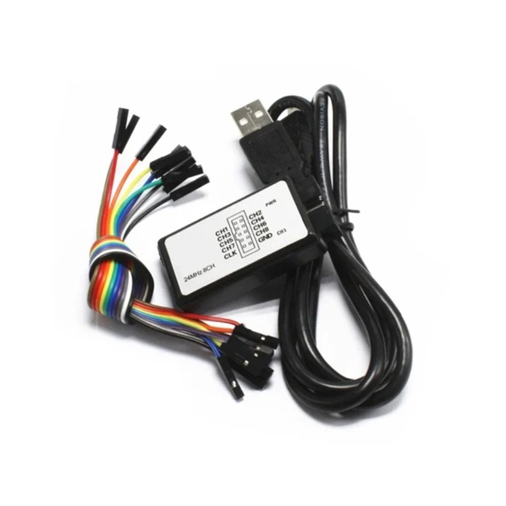 USB Logic Analyzer 24MHz 8CH for Debugging – ControllersTech®